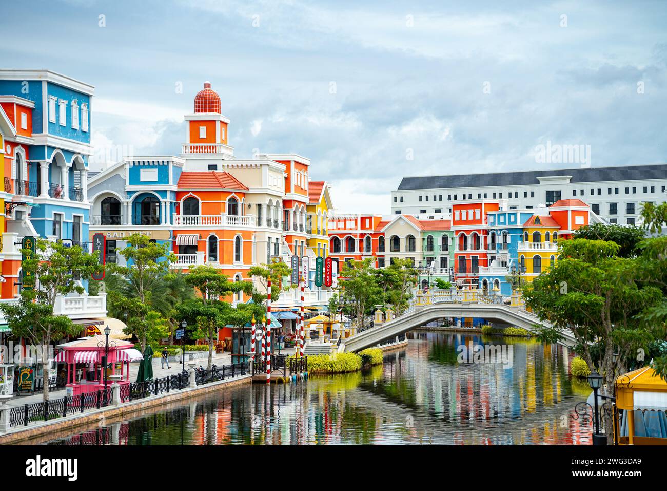 Colorful buildings in city Grand World Phu Quoc Island Vietnam Stock ...