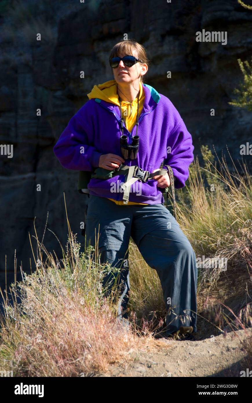 Hiker on Steelhead Falls Trail, Deschutes Wild & Scenic River ...