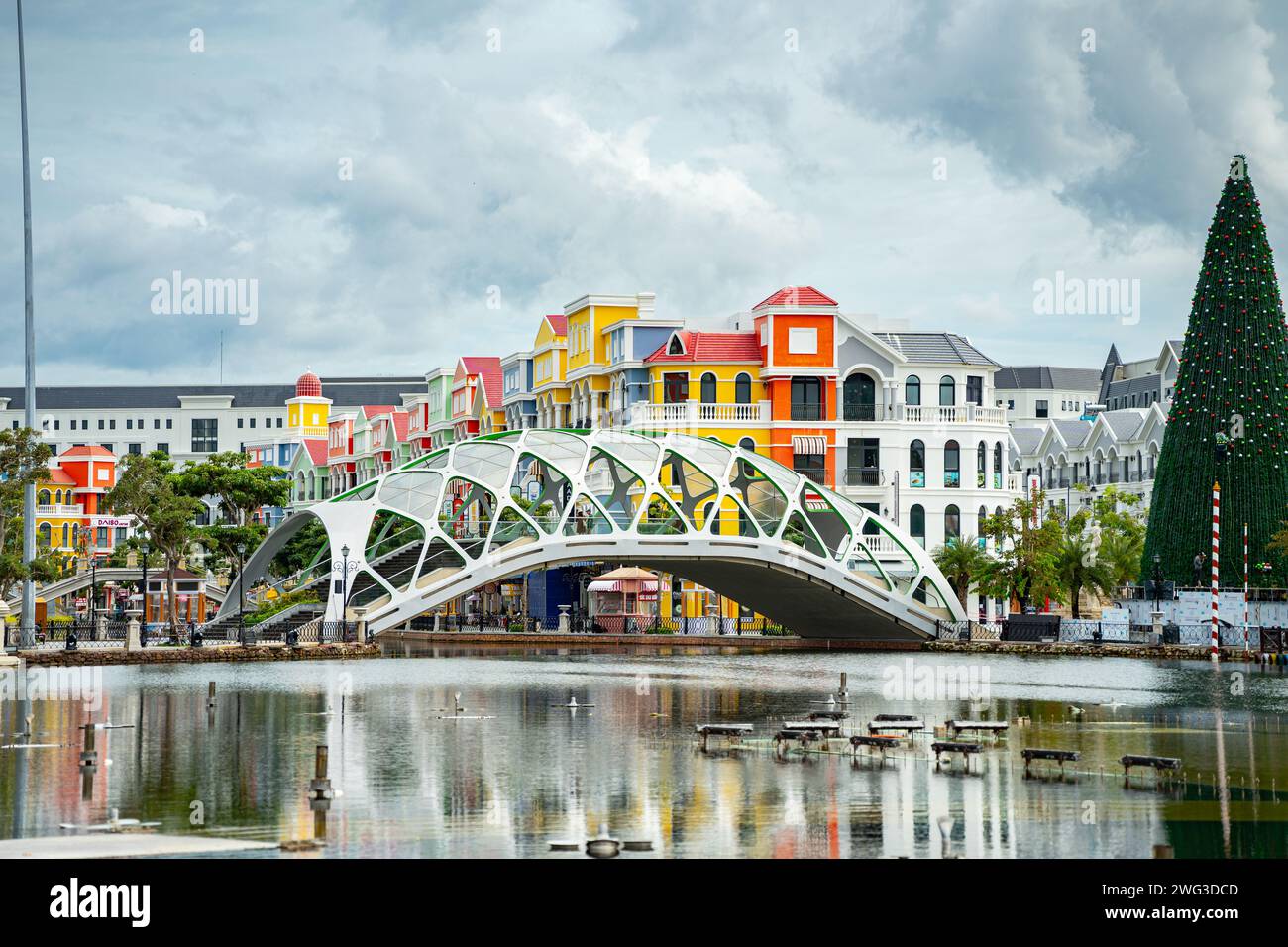 Colorful buildings in city Grand World Phu Quoc Island Vietnam Stock ...