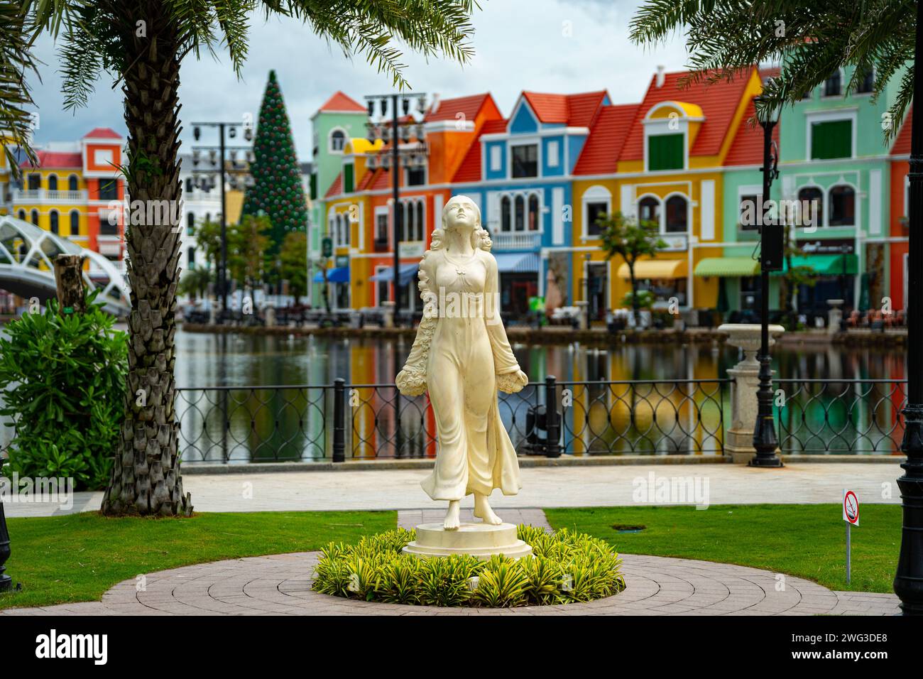 Colorful buildings in city Grand World Phu Quoc Island Vietnam Stock ...