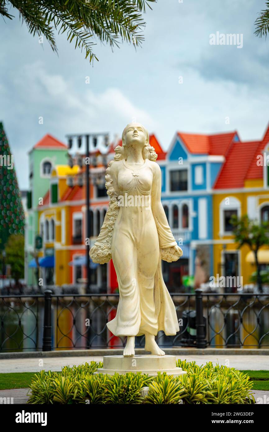 Colorful buildings in city Grand World Phu Quoc Island Vietnam Stock ...