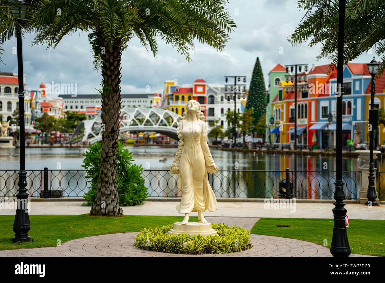 Colorful buildings in city Grand World Phu Quoc Island Vietnam Stock ...
