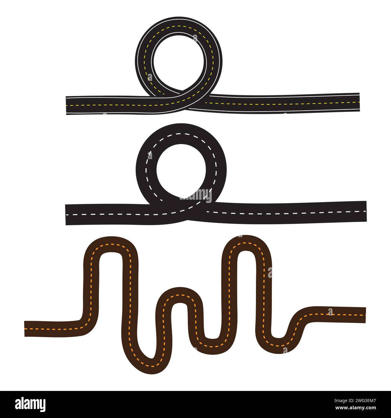 Asphalt road texture with road marking, paved road with dividing strips ...