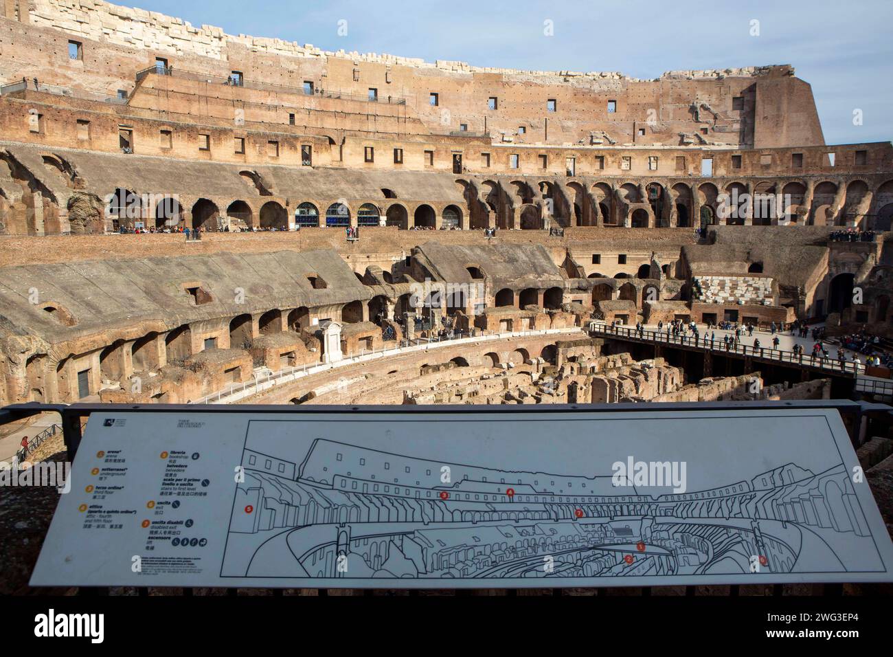Das Kolosseum in Rom Italien ist das größte der im antiken Rom erbauten ...