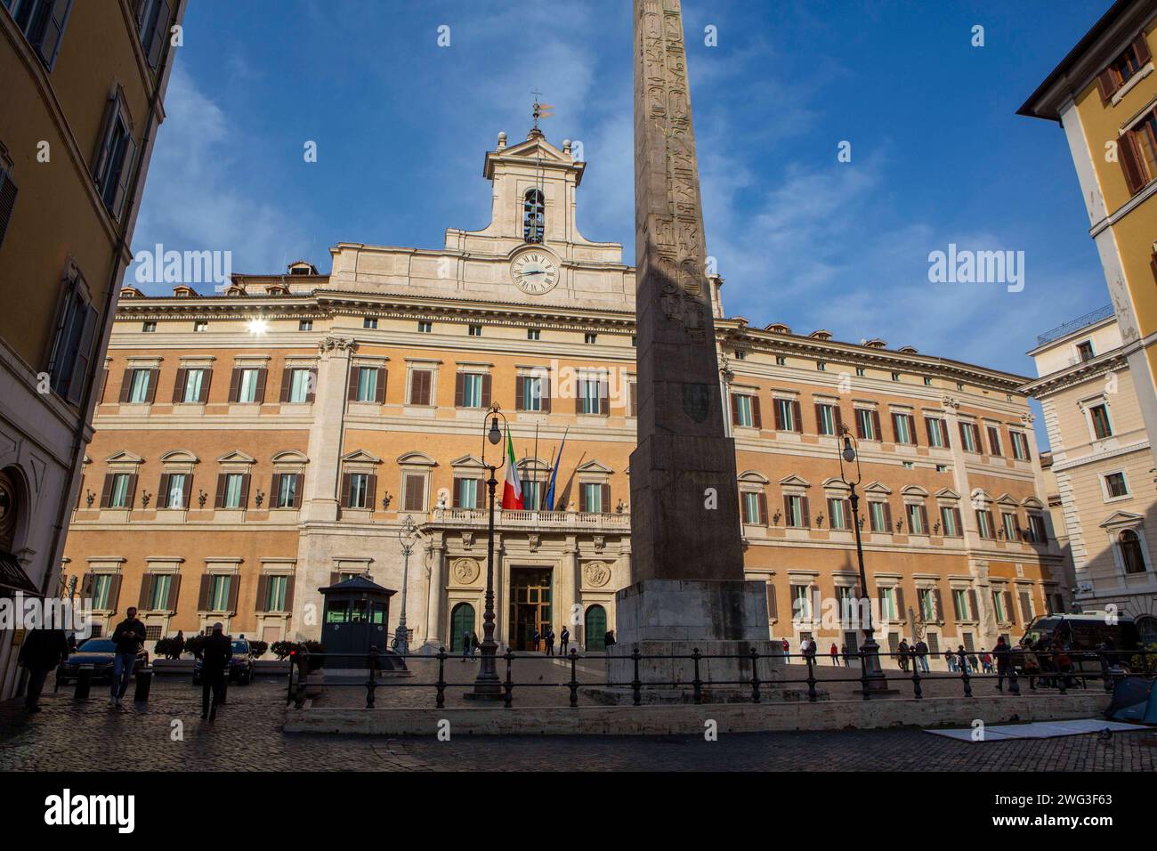 Der Palazzo Montecitorio Palazzo di Montecitorio ist ein Palast in Rom ...
