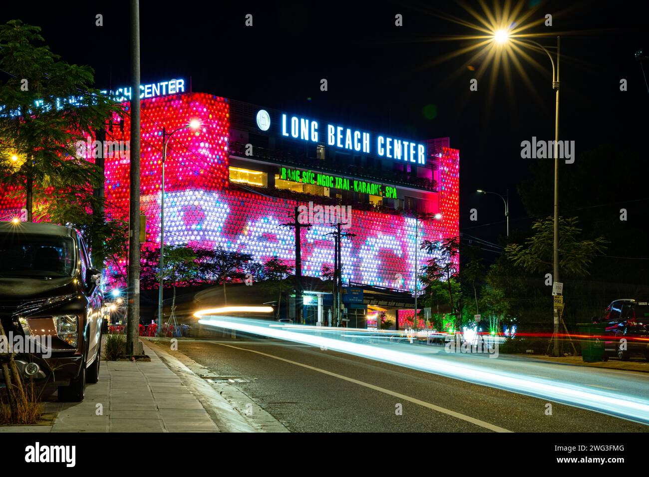 Night city in Phu Quoc Island Vietnam Stock Photo - Alamy