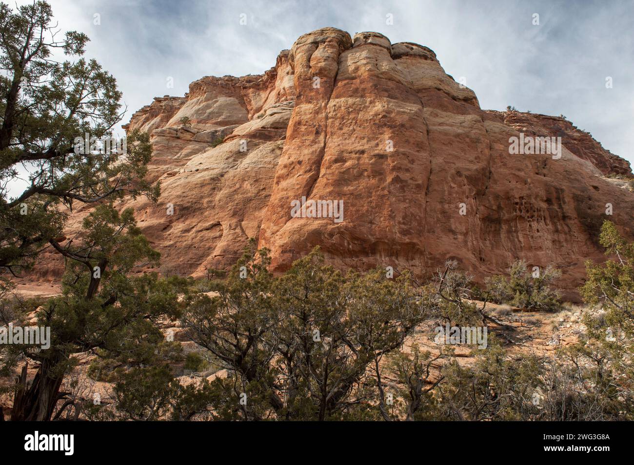Entrada sandstone bluff at the mouth of Devil's Canyon, near Fruita ...