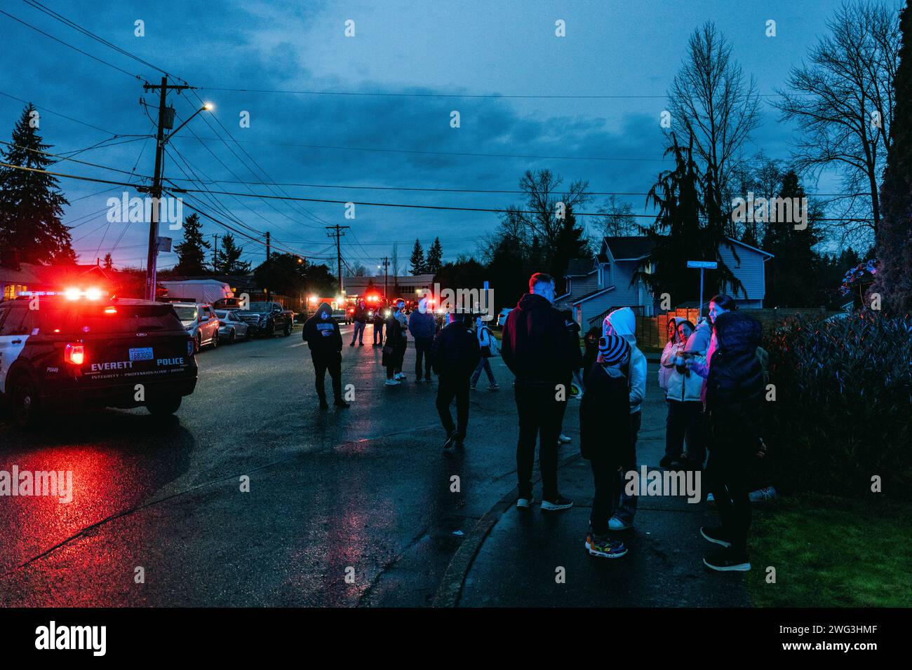 Everett, United States. 31st Jan, 2024. At the location of a reported ...