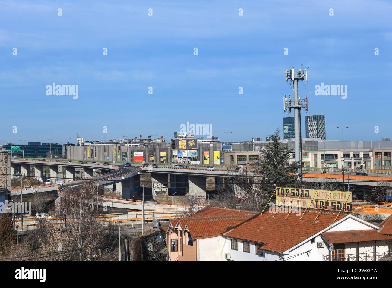 New Belgrade highways. Serbia Stock Photo - Alamy