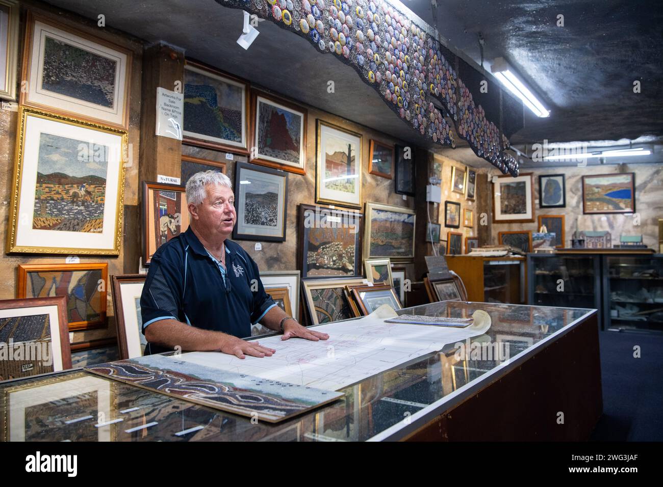 White's Mineral Art and Mining Museum caretaker Larry Angell speaks ...