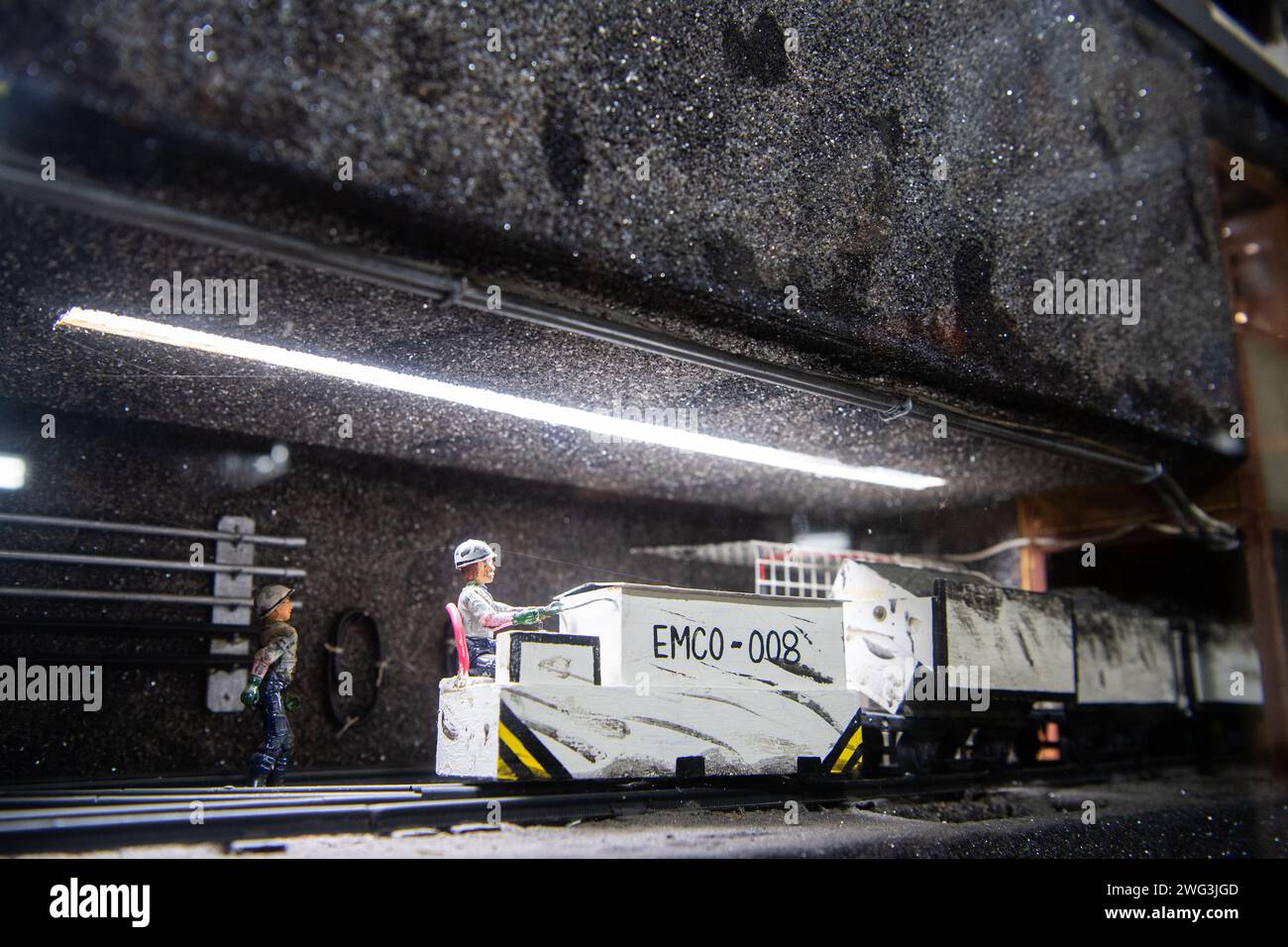 Detail of mining dioramas made by Broken Hill artist Kevin “Bushy ...