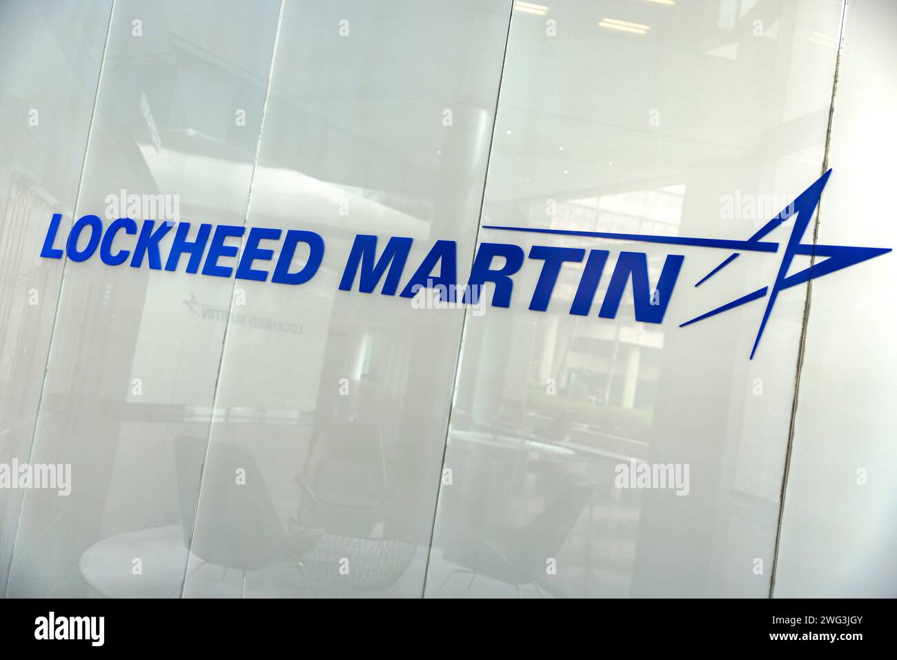 Arlington, United States. 02nd Feb, 2024. The logo for Lockheed Martin ...