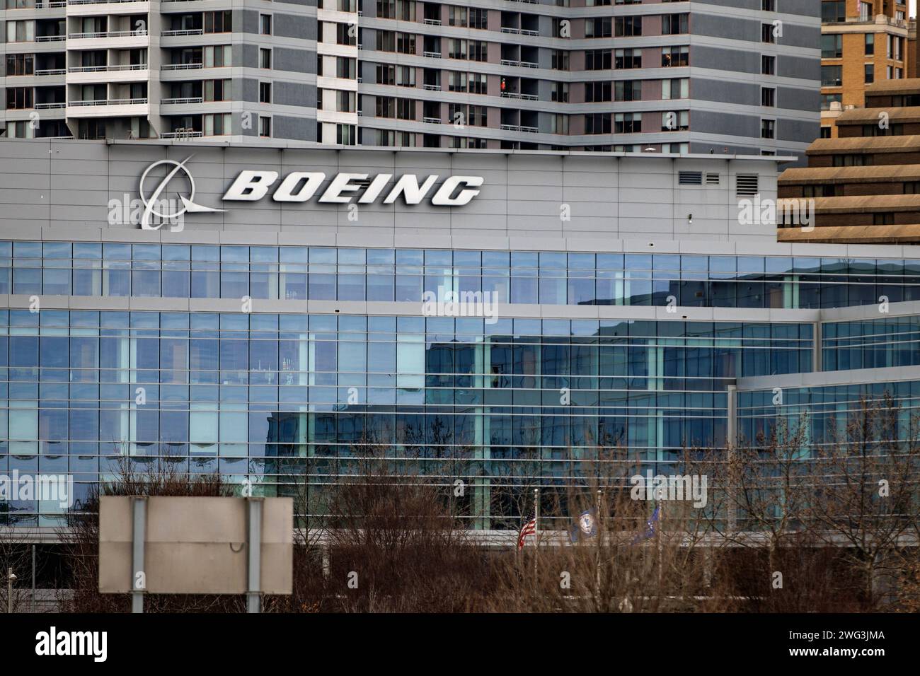 The headquarters for the Boeing Company is seen on February 2, 2024, in ...