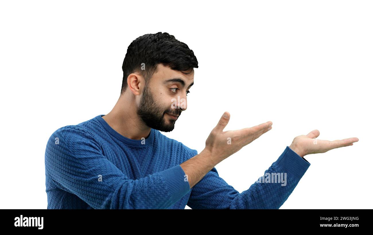 Points finger to side Cut Out Stock Images & Pictures - Alamy