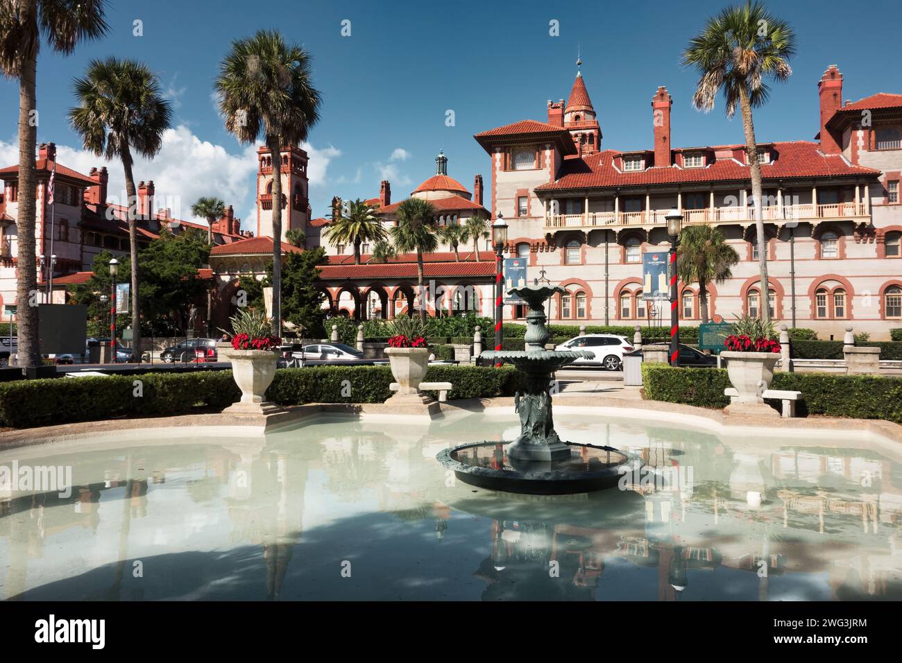 Park and Flagler College in Downtown St Augustine, Florida, USA Stock ...