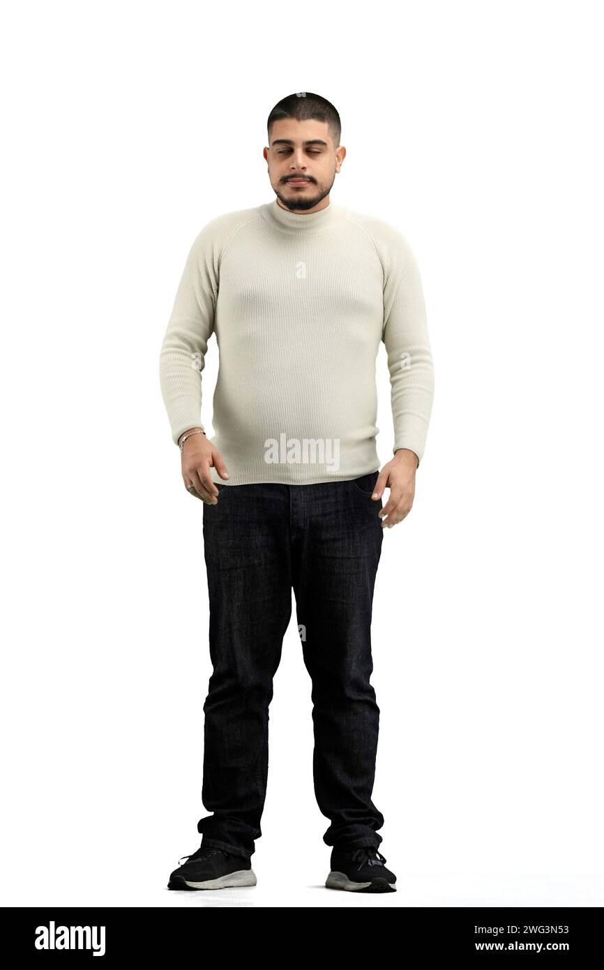 A man, full-length, on a white background Stock Photo - Alamy