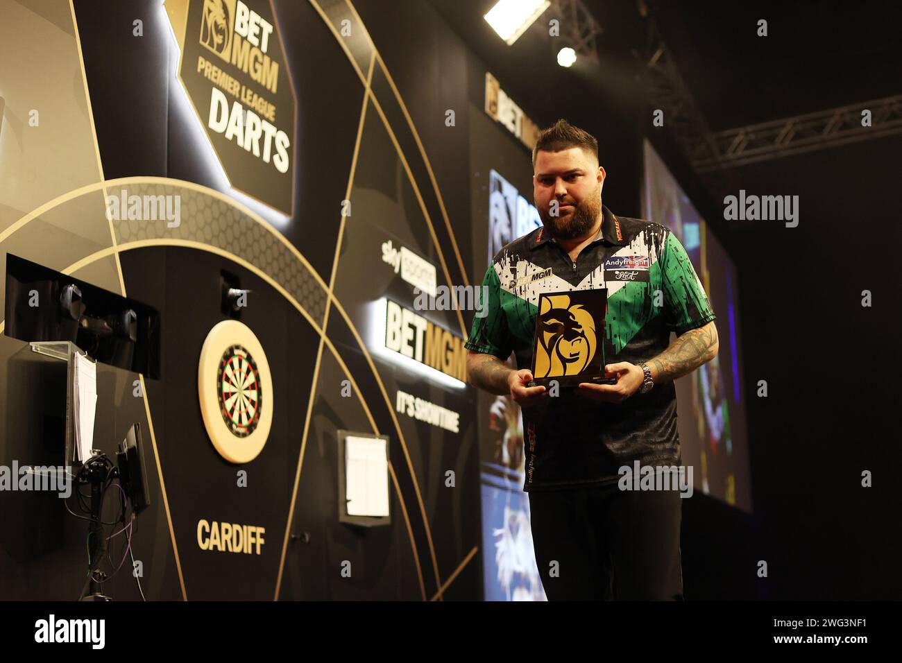 Cardiff, UK. 01st Feb, 2024. Michael Smith of England poses with the ...