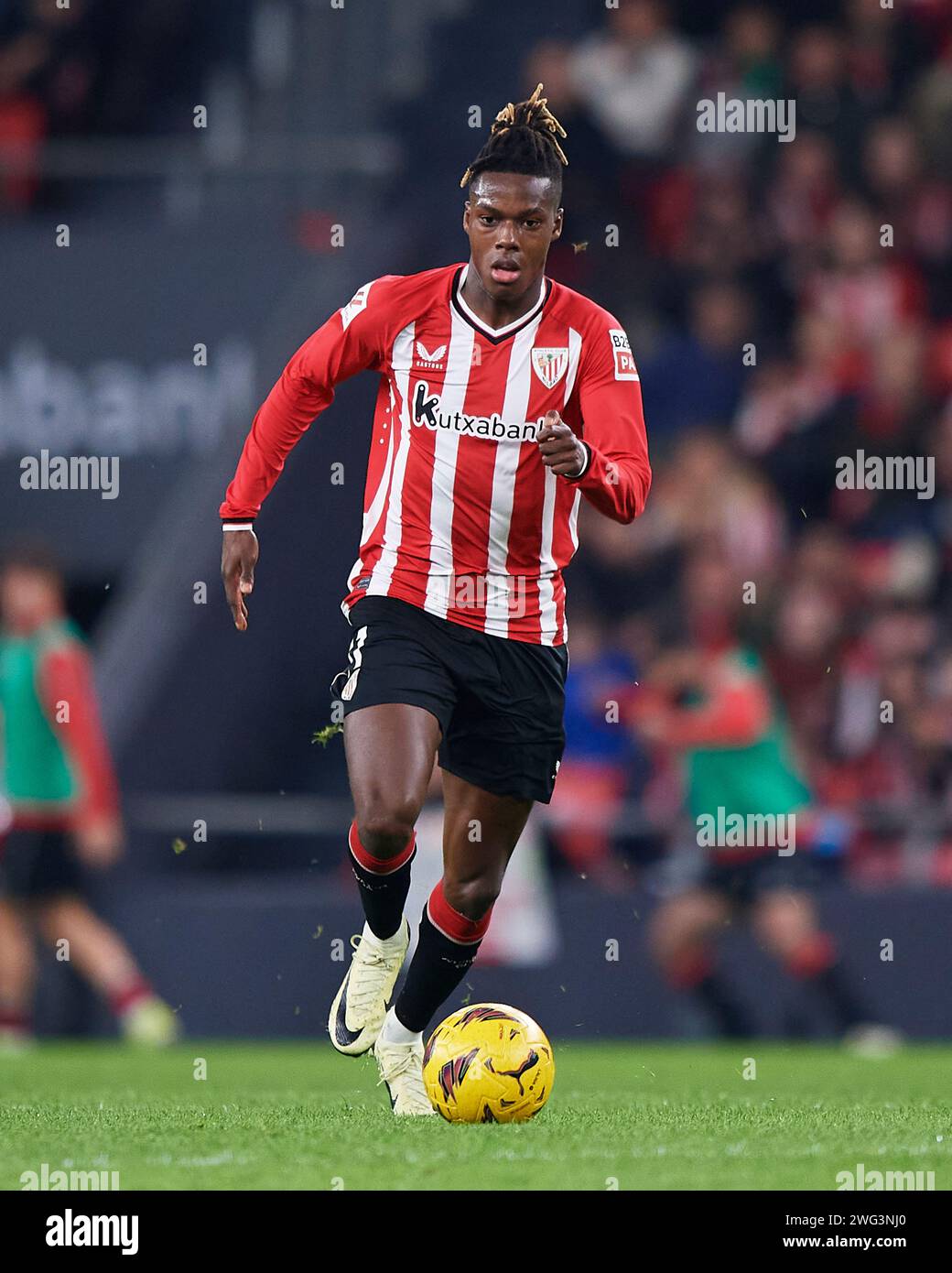 Nico Williams of Athletic Club in action during the LaLiga EA Sports ...
