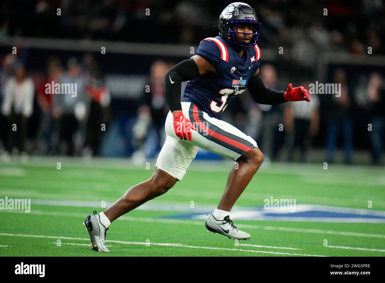 West's Mark Perry, of TCU, participates in the East West Shrine Bowl ...