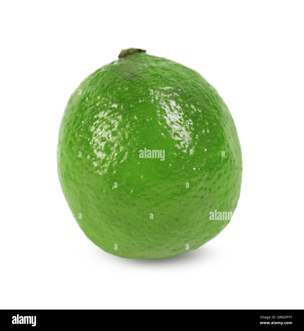 One fresh ripe lime isolated on white Stock Photo - Alamy