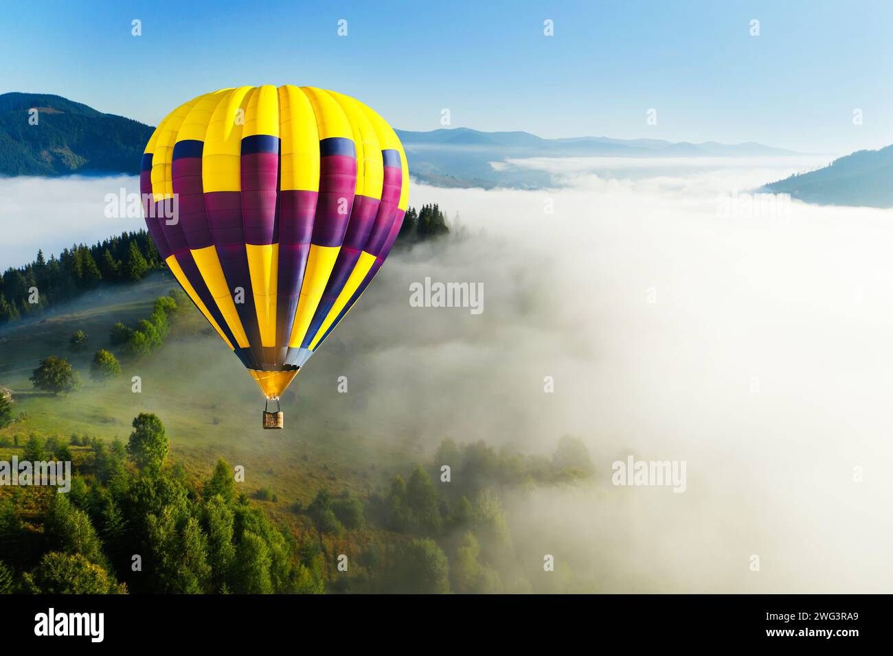 Aerial view mountains over thick hi-res stock photography and images ...