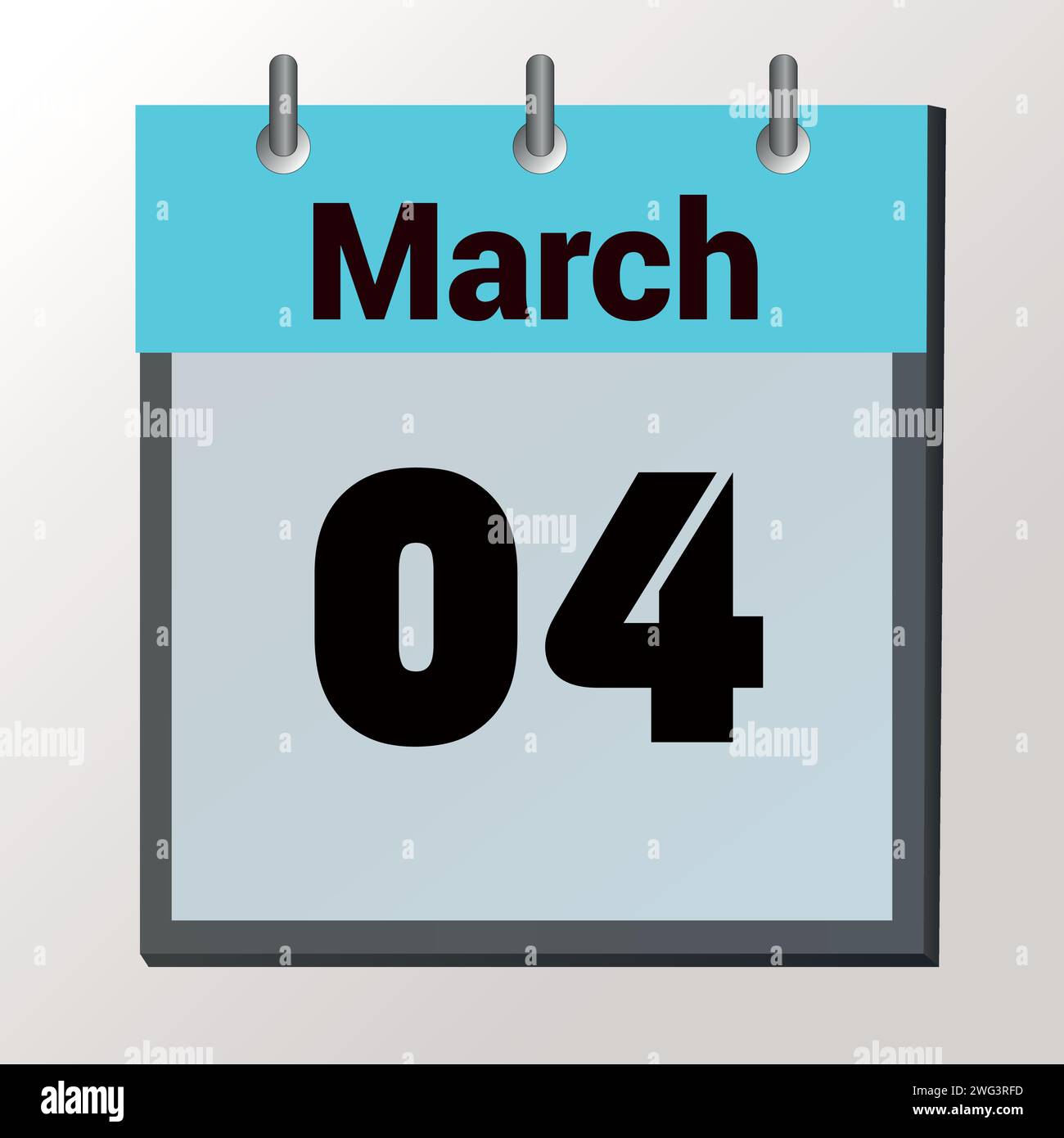 day on the calendar, vector image format, March 04 Stock Vector Image ...