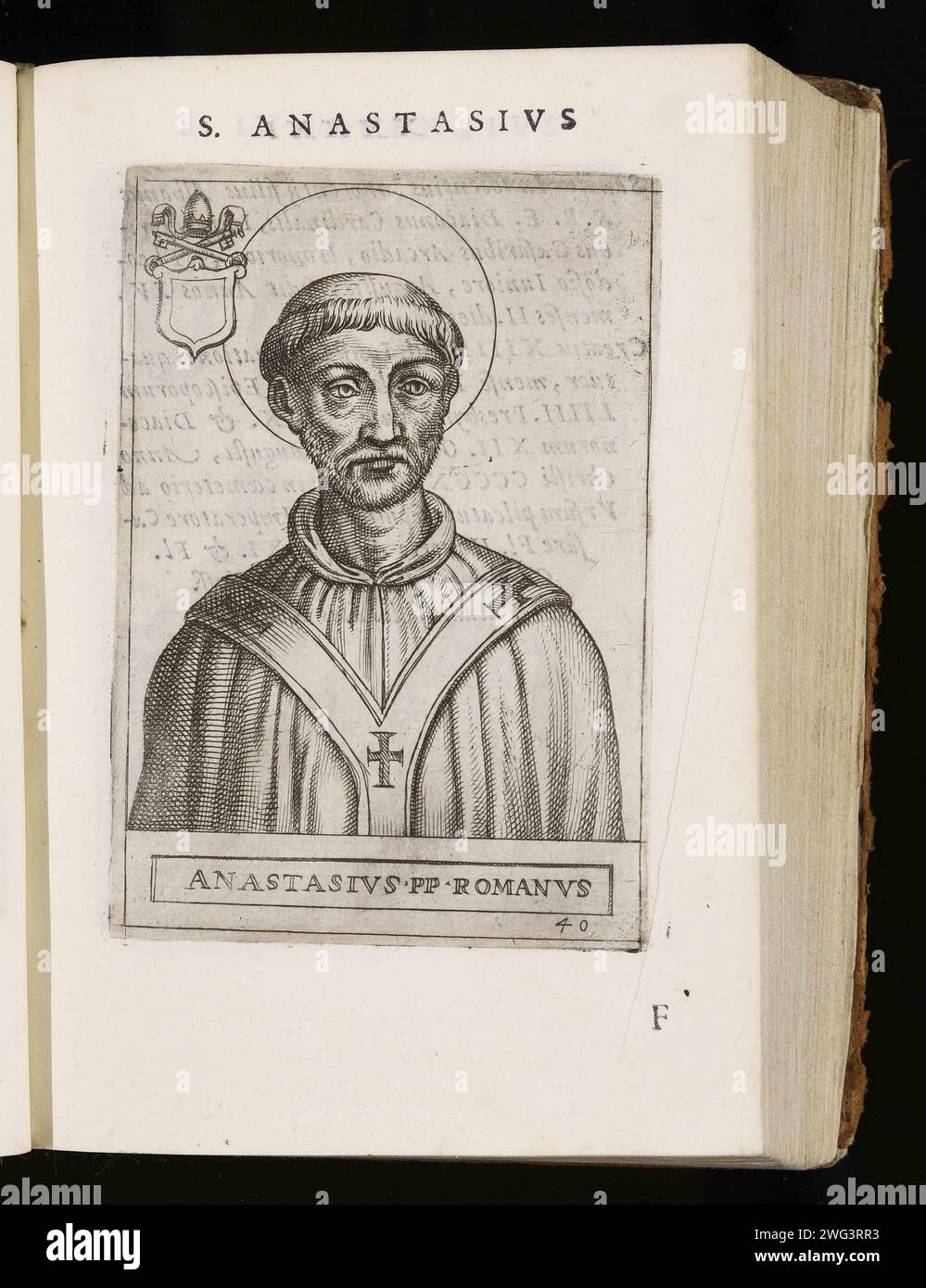 An 1530 engraving of Pope Anastasius who was pontiff from AD399 to ...