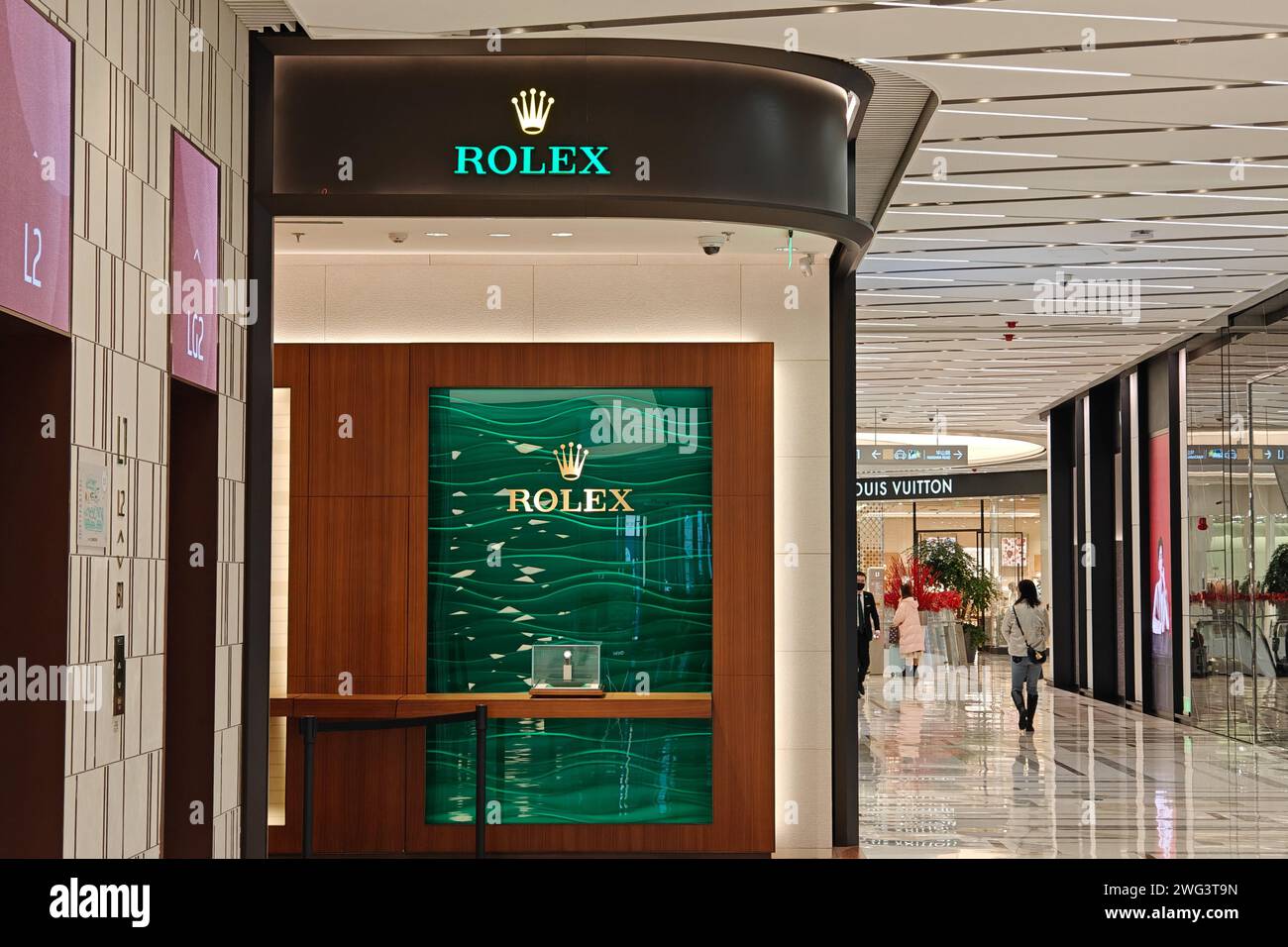 SHANGHAI, CHINA - FEBRUARY 2, 2024 - A ROLEX watch store in Shanghai ...
