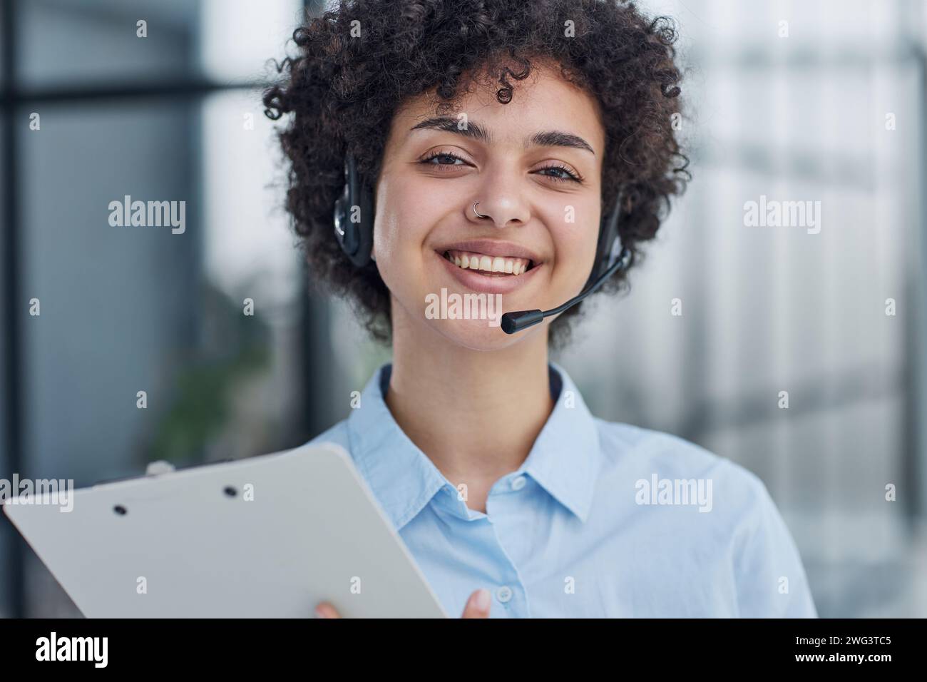 Climbing my way up the customer service ladder Stock Photo - Alamy