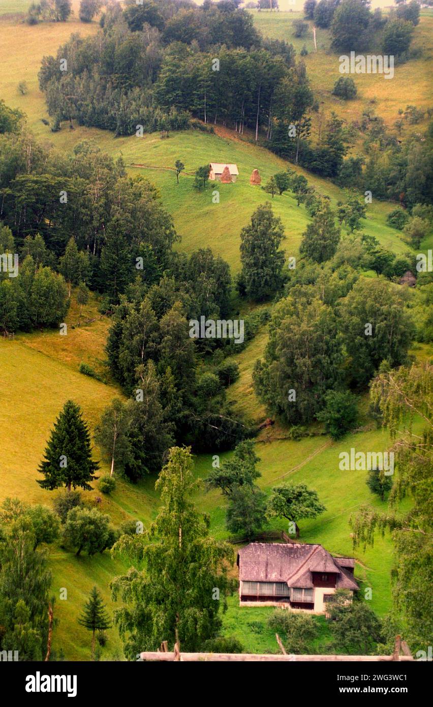 Landscape in Arges County, Romania, approx. 1999 Stock Photo - Alamy