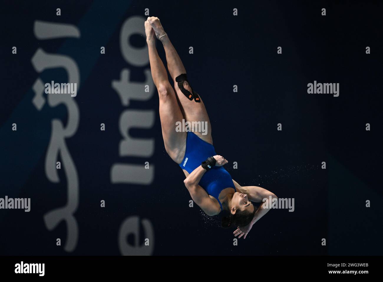 Doha, Qatar. 2nd Feb, 2024. Maha Eissa of Egypt competes during the ...