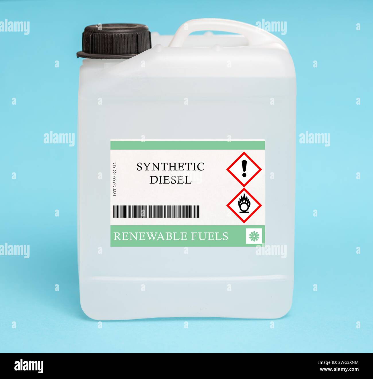 Canister of synthetic diesel Stock Photo - Alamy