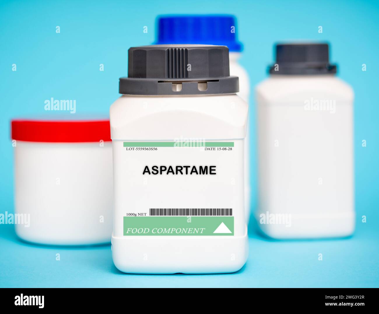 Container of aspartame Stock Photo - Alamy