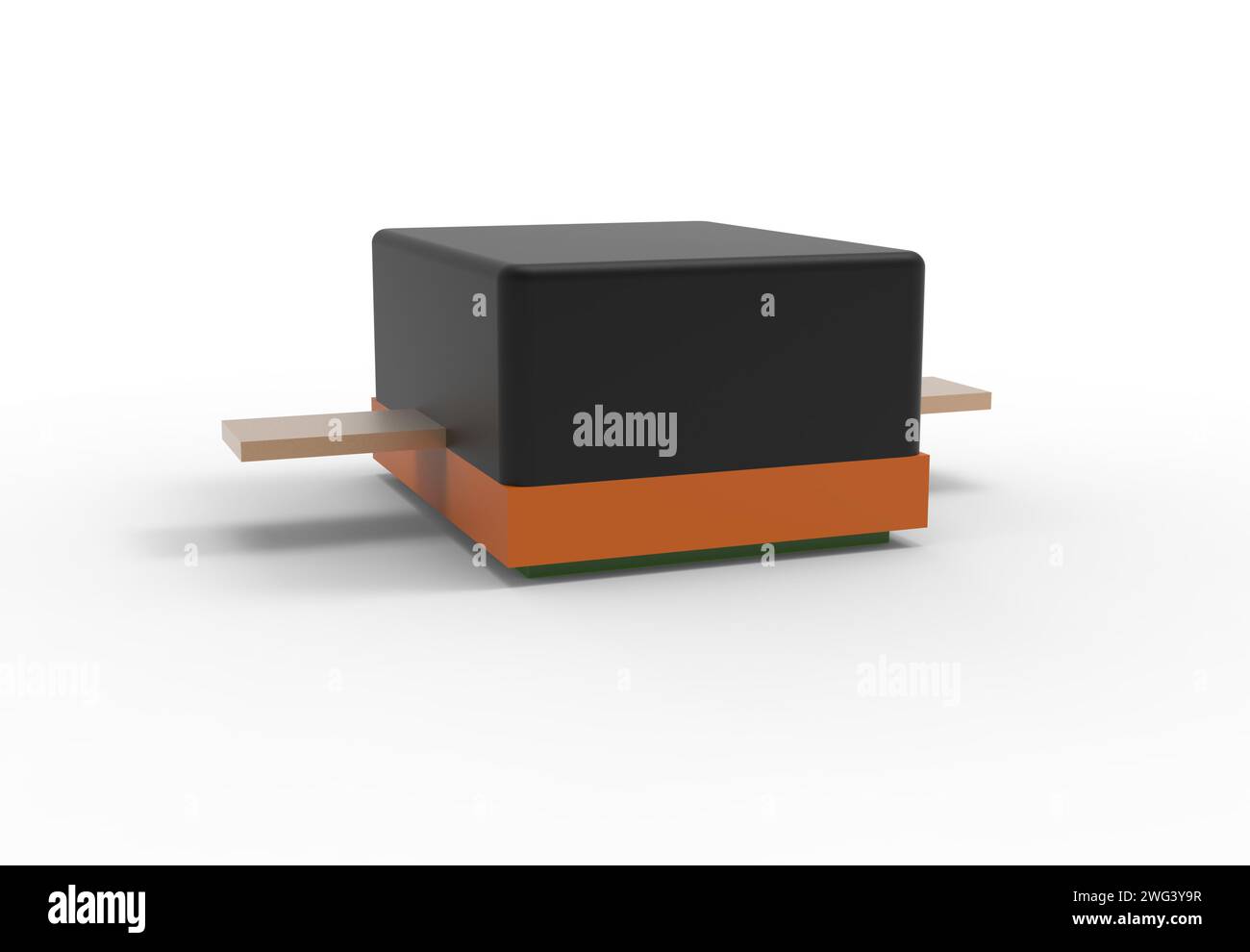Miniature power source based on radioactive elements, illustration ...
