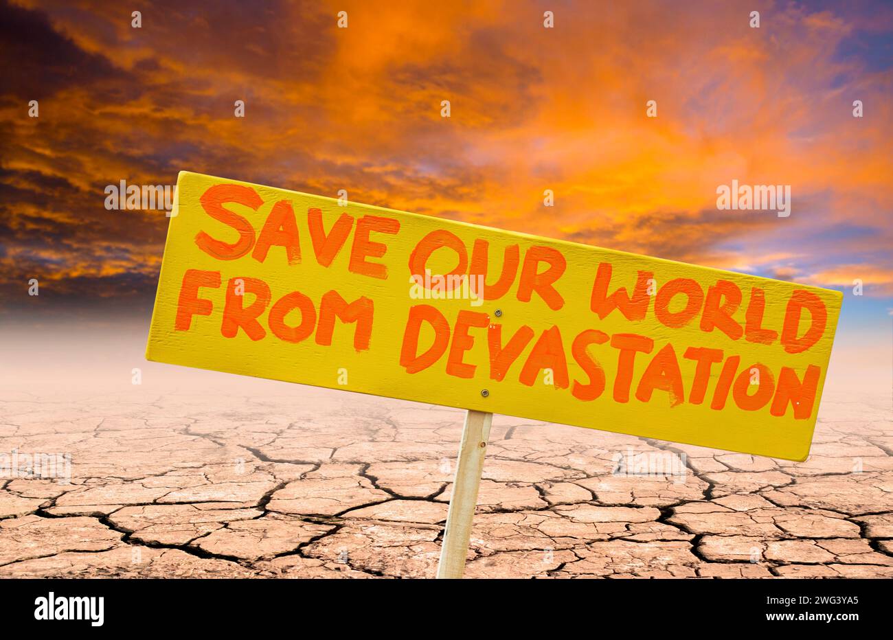 Environmental protest, conceptual illustration Stock Photo - Alamy