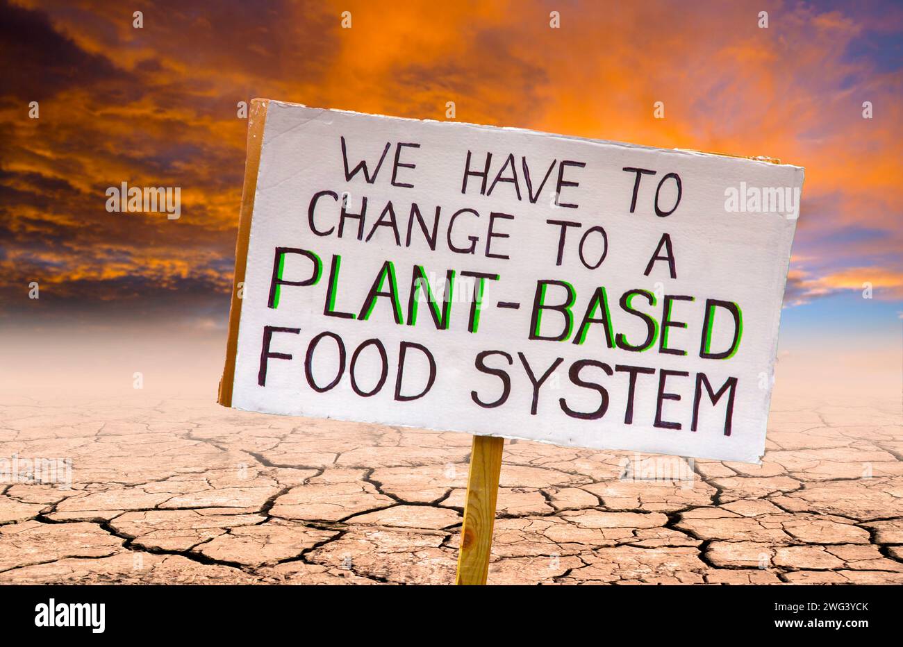 Environmental protest, conceptual illustration Stock Photo - Alamy