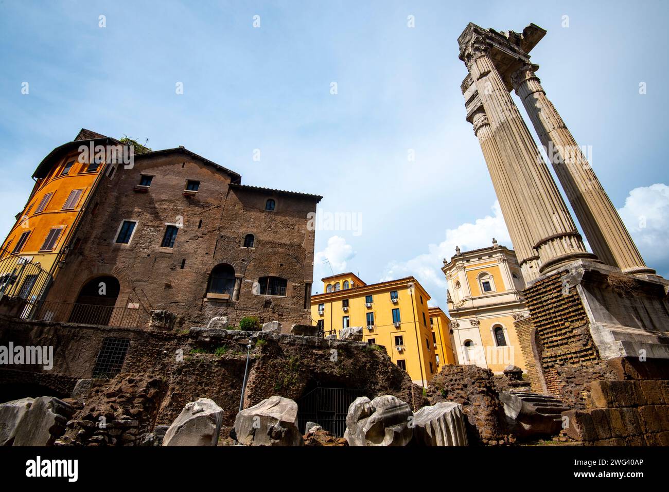 Temples of Apollo Sosiano and Bellona - Rome - Italy Stock Photo - Alamy