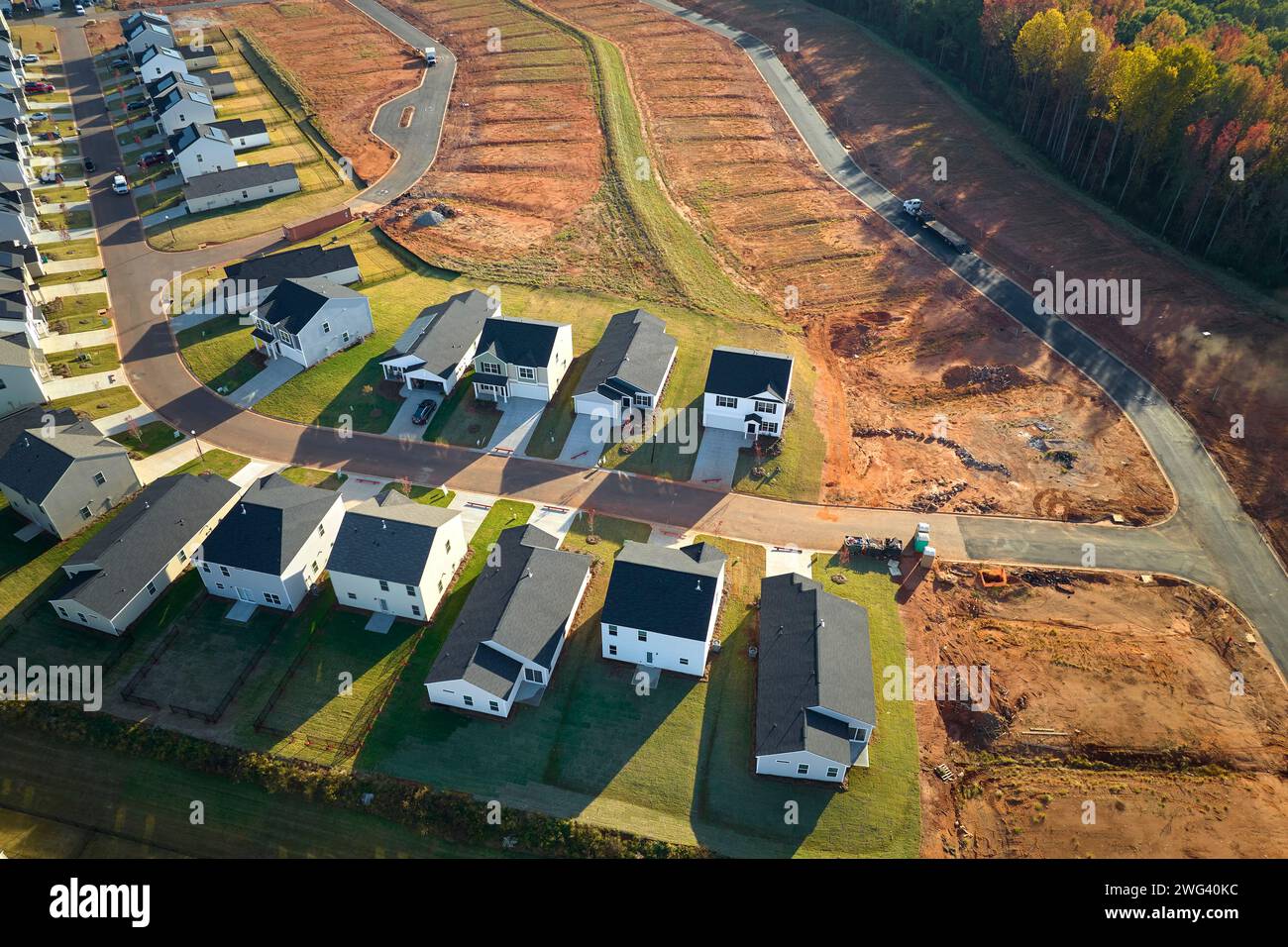 Real estate development with tightly located family houses under ...