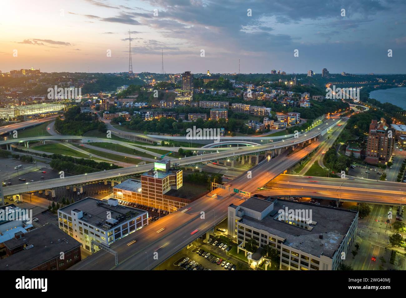 Ohio town from above hi-res stock photography and images - Alamy