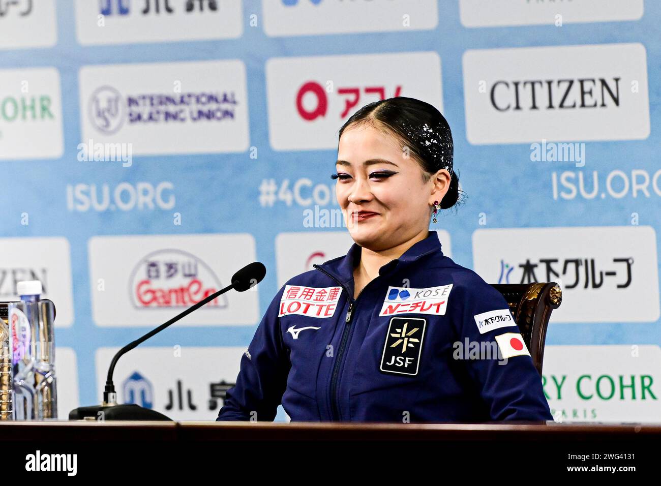 Rinka WATANABE (JPN), third place, at Press Conference, at the ISU Four ...