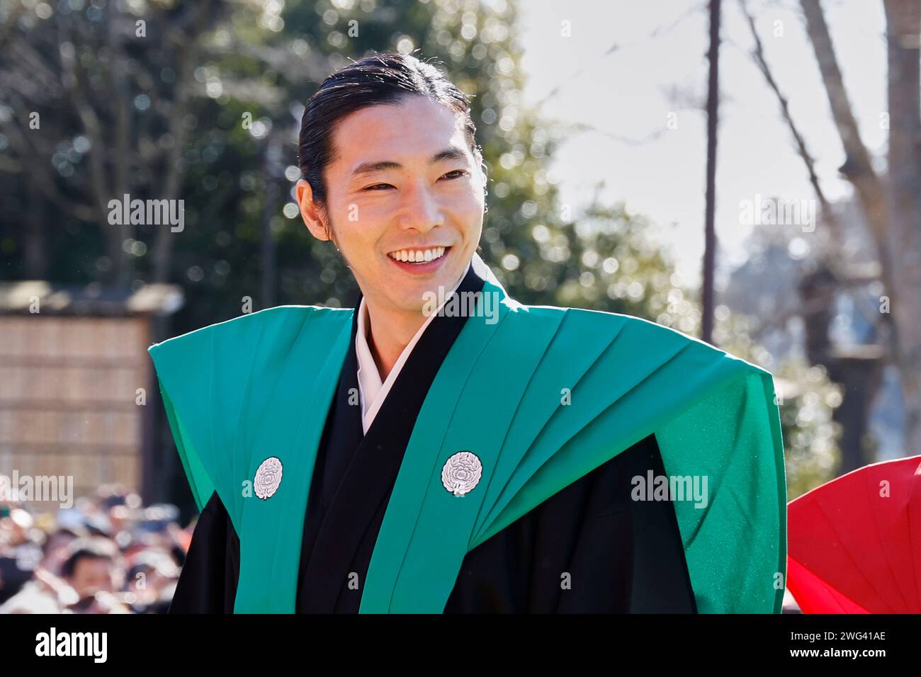 Chiba, Japan. 3rd Feb, 2024. Japanese actor Tasuku Emoto attends the ...