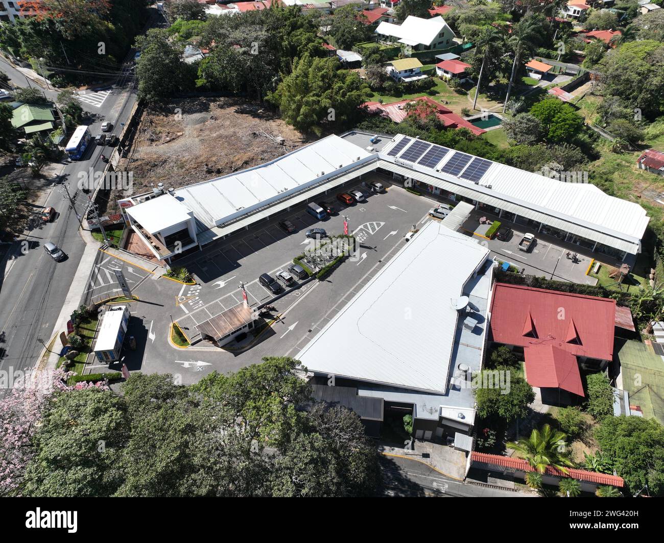 Aerial View of Escazu with Plaza Atlantis and Barrio Maynard Stock ...