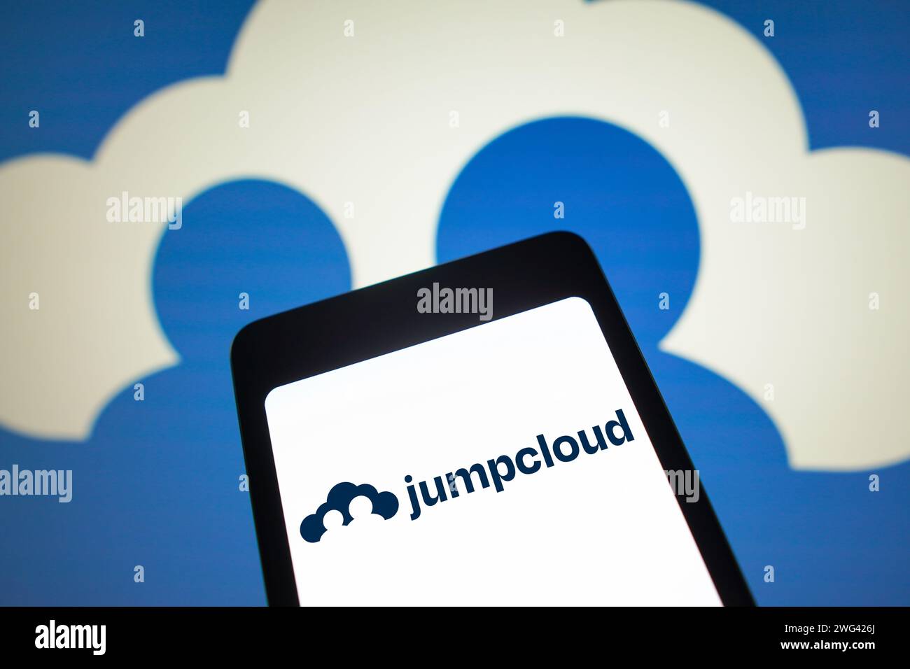 Brazil. 02nd Feb, 2024. In this photo illustration, the JumpCloud logo ...