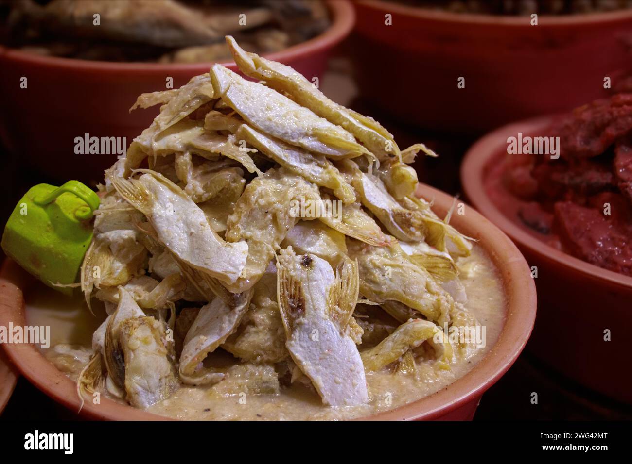 Khmer fermented fish maw called prahok and pa ok sold on the local ...