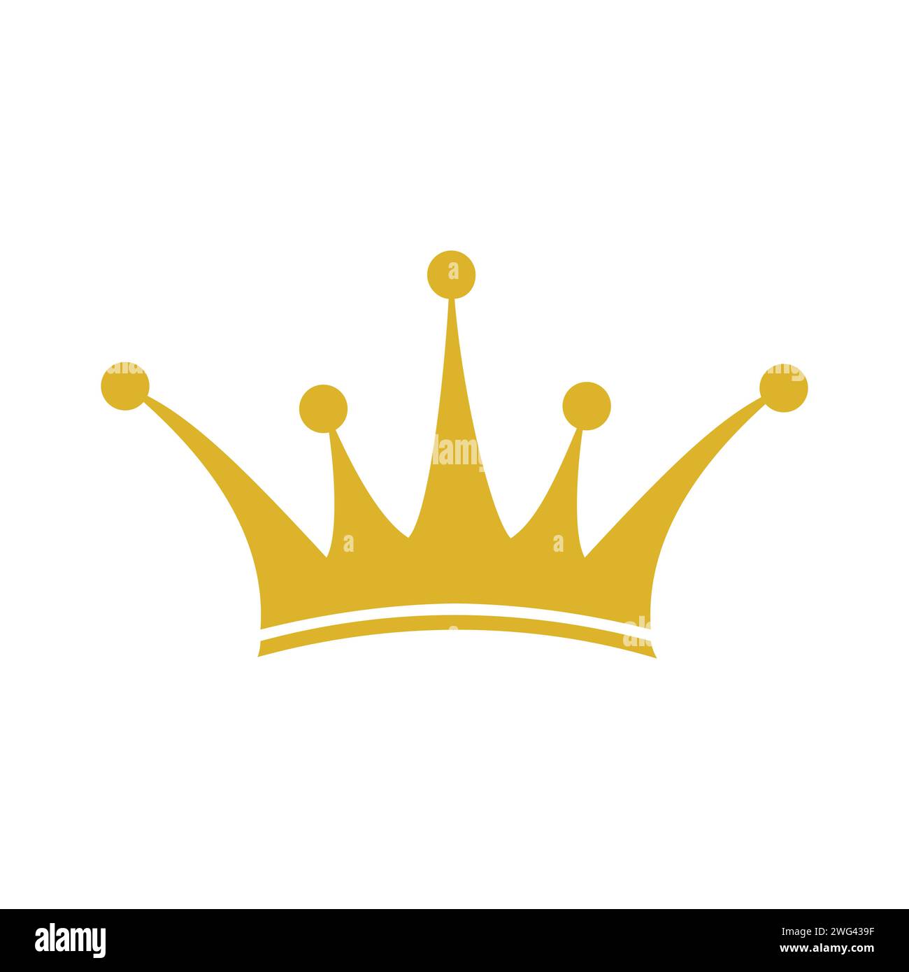 Gold crown icon vector Stock Vector Images - Alamy