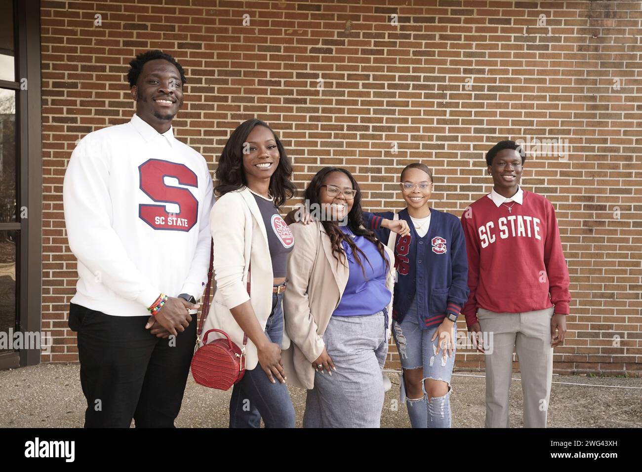 South Carolina State University students Kenard Holmes, 20, from left ...