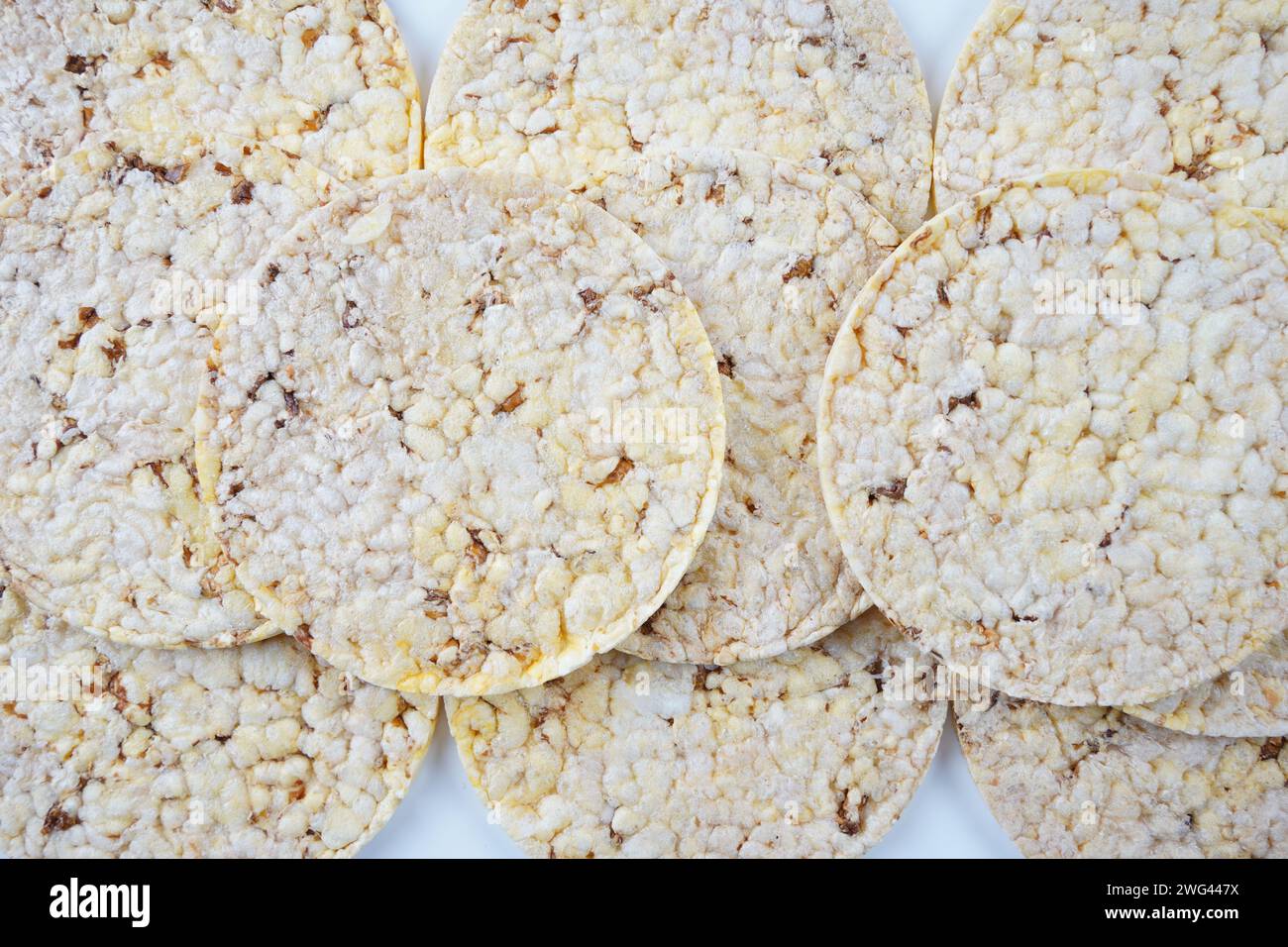 Thin corn cakes with sesame. Healthy food nutrition. Thin round corn ...