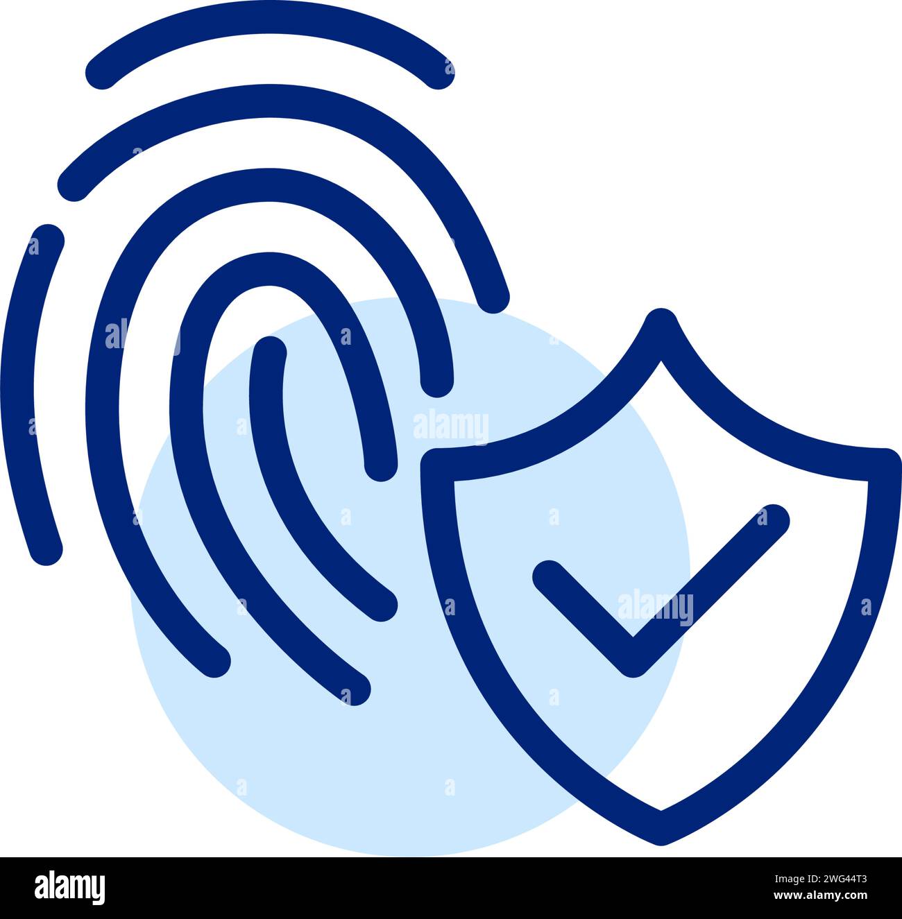 Secure Login Touch Id Verification Scanning Fingerprints Pixel Perfect Editable Stroke Stock 