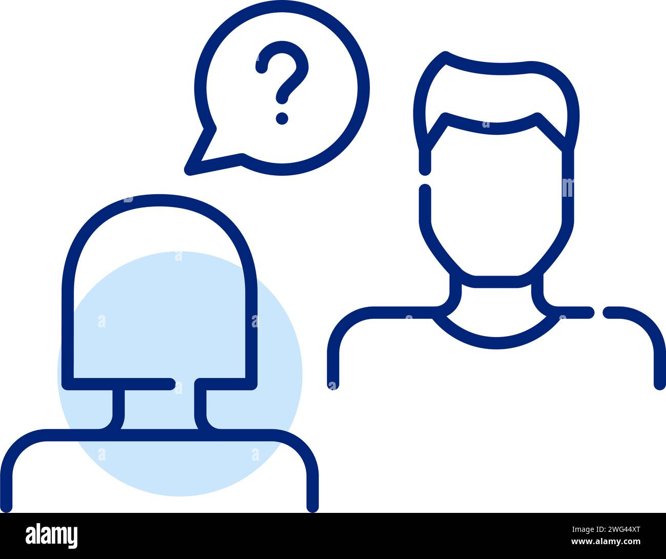 Job interview. Female human resources employee asking male candidate ...