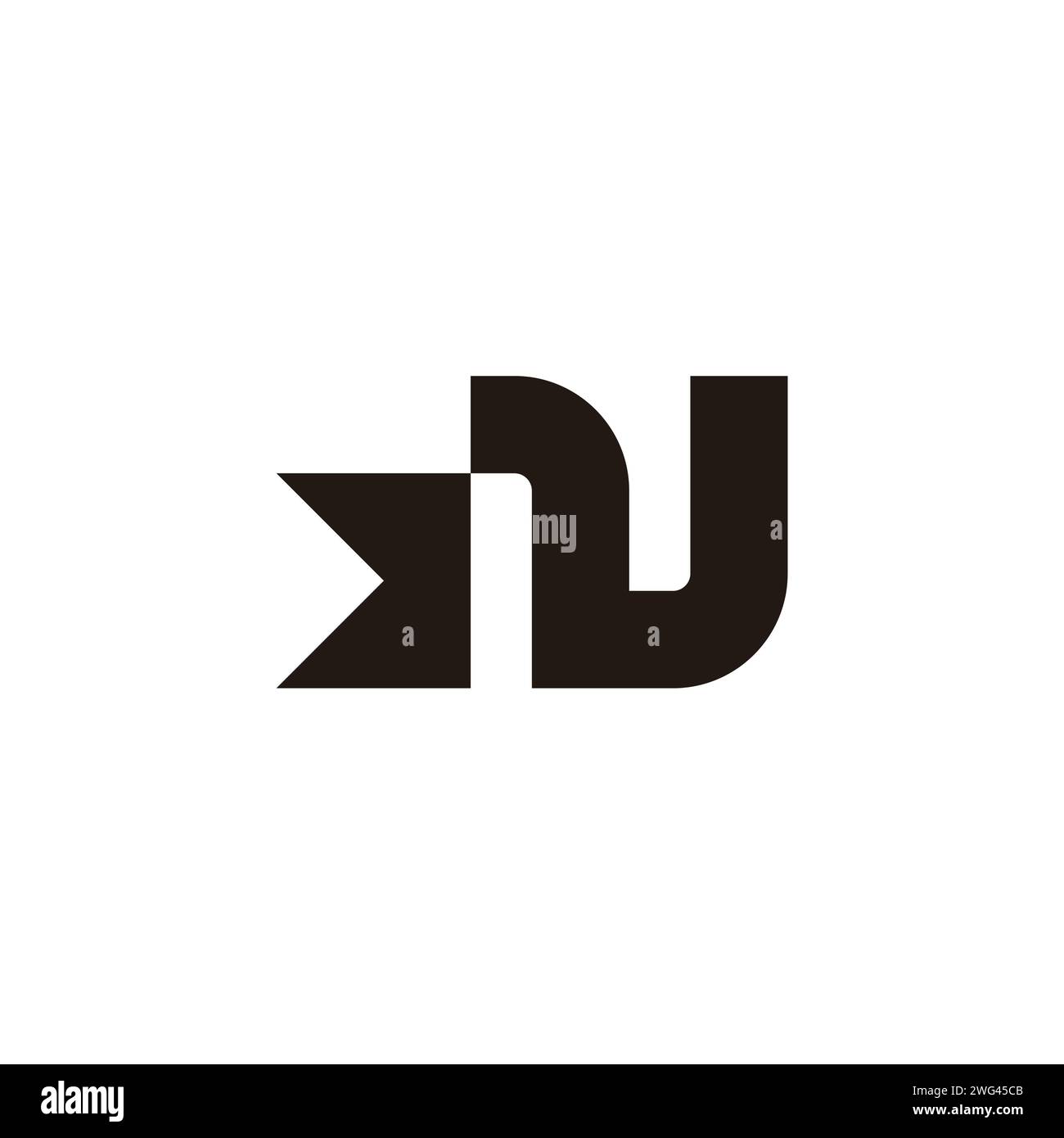 letter n book ribbon tape tag logo vector Stock Vector Image & Art - Alamy